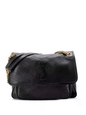 Saint Laurent Niki Chain Flap Bag Leather Medium Shoulder Bag