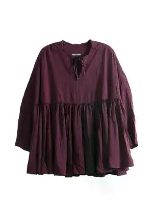 CASEY CASEY Tie-fastening Gathered Top - Red