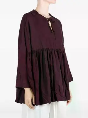 CASEY CASEY Tie-fastening Gathered Top - Red