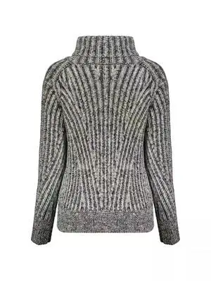 MOORER Ribbed-knit Roll-neck Sweater - Grey