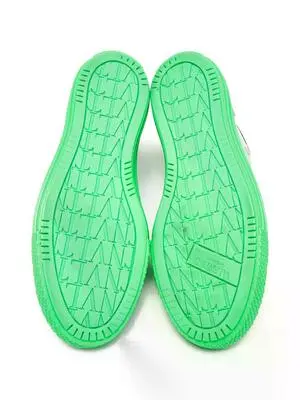Valentino Garavani Calf Leather High-top Sneakers - Green