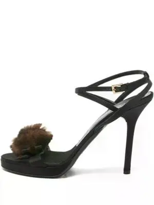 Valentino Garavani Pompom Embellished Stiletto Sandals