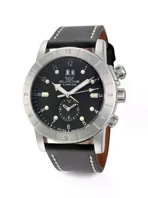 GLYCINE Airman Gmt 42mm Watch - Black