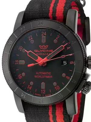 GLYCINE Airman Purist 42mm Watch - Black