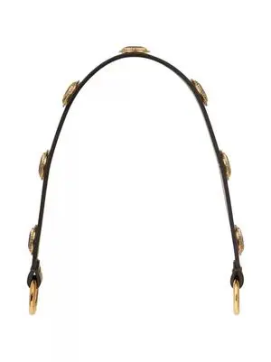Etro Leather Handle Bag Accessory With Stud Embellishments Brown
