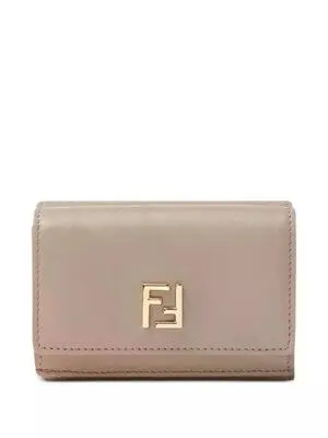 Fendi Ff Mini Tri-fold Wallet - Neutrals