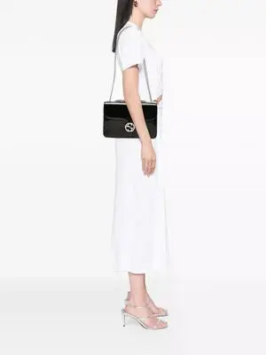 Gucci Patent Leather Interlocking G Crossbody Bag