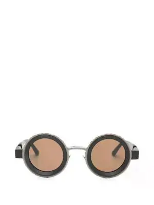 KUBORAUM Round Frame Textured Sunglasses - Grey