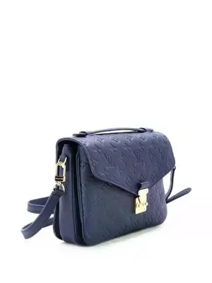 LOUIS VUITTON Pochette Metis Monogram Empreinte Leather Crossbody Bag - Blue