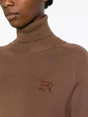 ERMANNO FIRENZE Logo-embroidered Roll-neck Sweater
