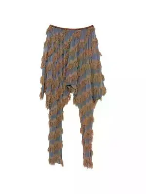 KIKO KOSTADINOV Fringed Ikat-pattern Trousers