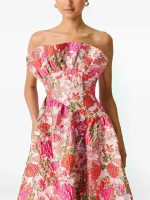 ELLIATT Floralie Strapless Midi Dress