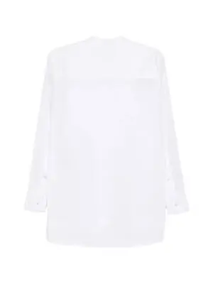 SEMICOUTURE Band Collar Shirt With Bib Panel