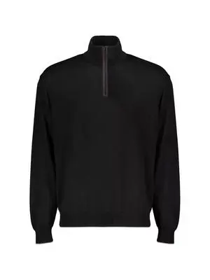 Paul & Shark Zip-fastening High-neck Sweater - Black