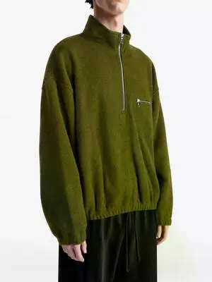 RIER Quarter-zip Fleece Sweatshirt - Green