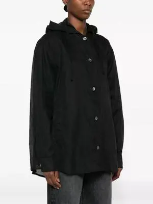 Our Legacy Semi-sheer Hooded Button-up Shirt