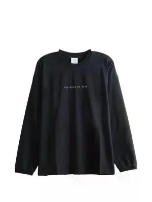 Vetements Slogan-print Long-sleeve T-shirt - Black