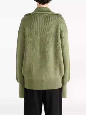 RIER Ribbed-knit Zip-up Sweater