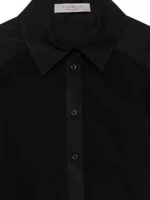 D.exterior Contrast Panel Button-up Blouse