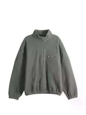 RIER Rier Quarter-Zip Fleece Sweatshirt Grey