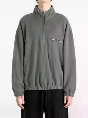 RIER Quarter-zip Fleece Sweatshirt - Grey