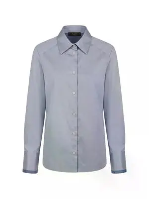 MOORER Striped Long Sleeve Shirt