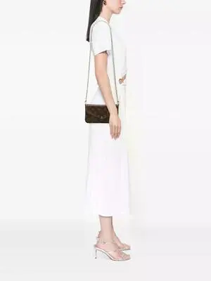 LOUIS VUITTON Monogram Pochette Felicie Crossbody Bag - Brown
