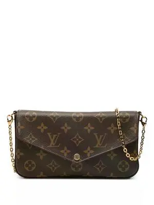 LOUIS VUITTON Monogram Pochette Felicie Crossbody Bag - Brown