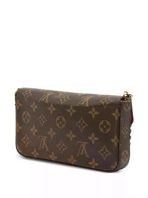LOUIS VUITTON Monogram Pochette Felicie Crossbody Bag - Brown