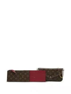 LOUIS VUITTON Monogram Pochette Felicie Crossbody Bag - Brown