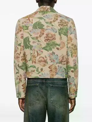 Amiri Floral Tapestry Logo-embroidered Jacket