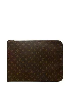 LOUIS VUITTON Monogram Poche Documents Portfolio Business Bag - Brown