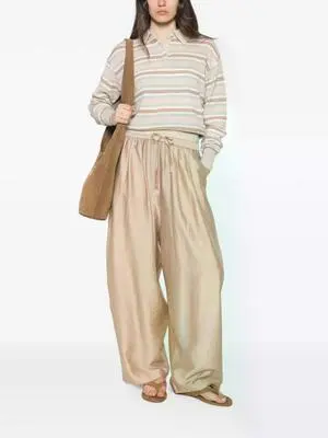CORDERA Drawstring-waistband Wide-leg Trousers