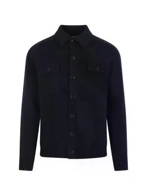 ROBERTO COLLINA Button-up Flap-pocket Cardigan - Blue