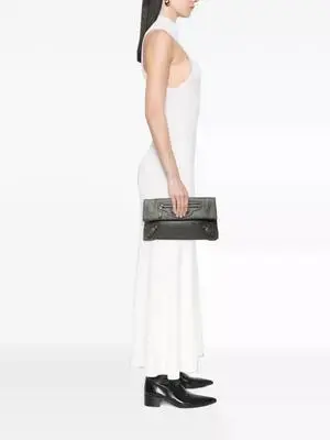 Balenciaga 2012 Lambskin Motocross Giant 12 Envelope Clutch Bag - Grey
