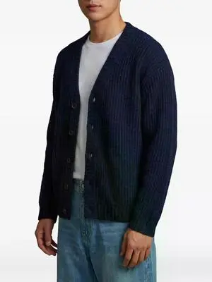 ROBERTO COLLINA Popcorn-stitch V-neck Cardigan