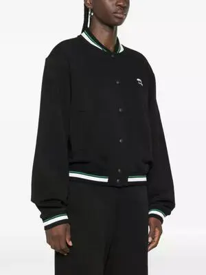 Karl Lagerfeld Striped-trim Bomber Jacket