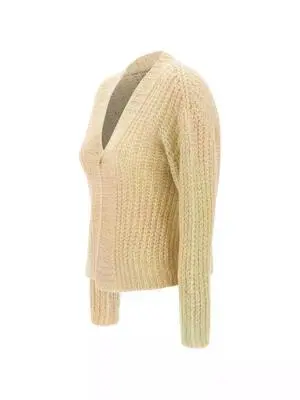 KAOS Sequin-embellished Open-knit Cardigan