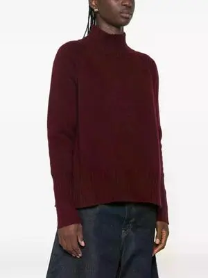 BEYOU Ribbed-knit High-neck Sweater