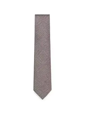 TOMBOLINI Geometric-pattern Tie - Brown
