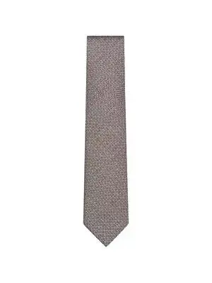 TOMBOLINI Geometric Pattern Neck Tie - Brown