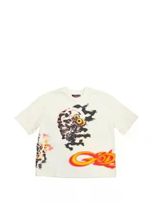 GODSPEED Graphic-print Crew-neck T-shirt - Neutrals