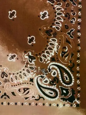 Destin Paisley-print Frayed-detail Scarf