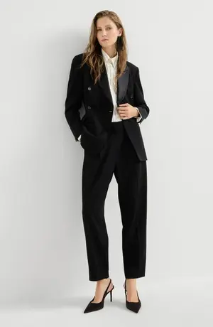 Brunello Cucinelli Viscose And Virgin Wool Tuxedo Trousers
