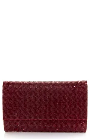 Judith Leiber Fizzoni Beaded Clutch Ebonized Siam