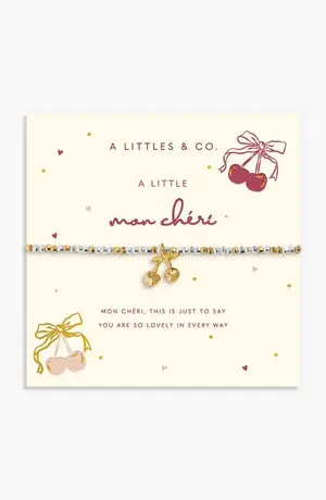 A LITTLES & CO Mon Cheri' Bracelet In Silver And Gold-tone Plating With Cherry Charm - Mixed