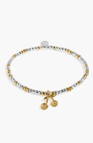 A LITTLES & CO Mon Cheri' Bracelet In Silver And Gold-tone Plating With Cherry Charm