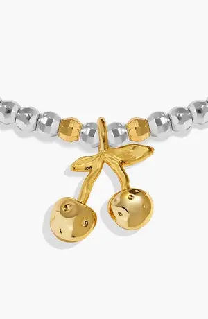A LITTLES & CO Mon Cheri' Bracelet In Silver And Gold-tone Plating With Cherry Charm
