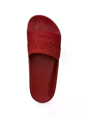 ALLSAINTS Biggy Logo-embossed Slides - Red