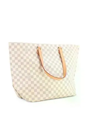 LOUIS VUITTON Damier Mm Tote Bag - White